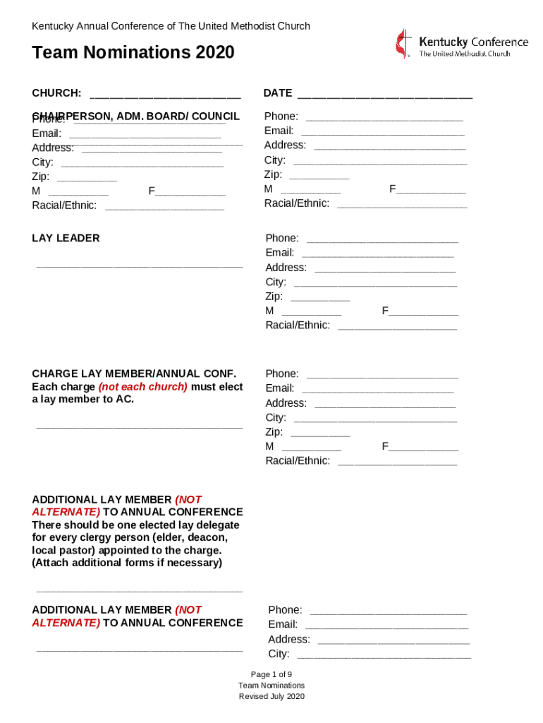 2022 Church/Charge Conference and Annual Report s Doc Template | pdfFiller