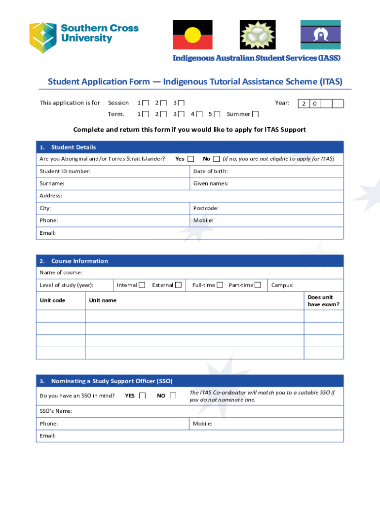 Fillable Online Indigenous Tutorial Assistance Scheme Application Form ...