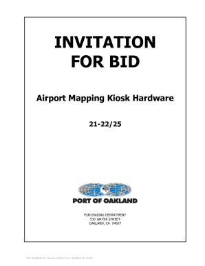 Fillable Online Bid Opening Form - Port of Oakland Fax Email Print ...