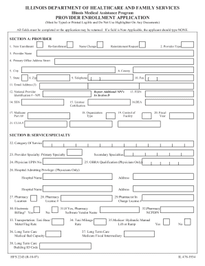 Fillable Online ILLINOIS DEPARTMENT OF HEALTHCARE AND FAMILY SERVICES ...