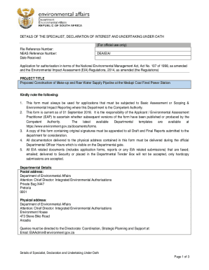 Fillable Online DETAILS OF THE ENVIRONMENTAL ASSESSMENT ... Fax Email ...
