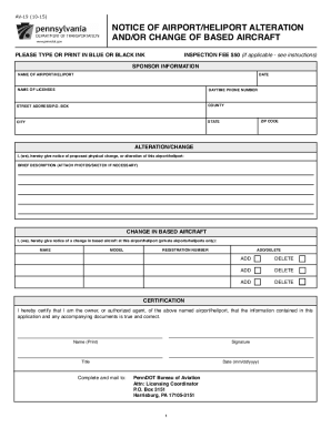 Fillable Online Aviation Laws, Regulations, Publications and Forms - PennDOT Fax Email Print ...