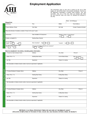 Fillable Online 5 Reasons Why Employment Application Forms Are Still ...
