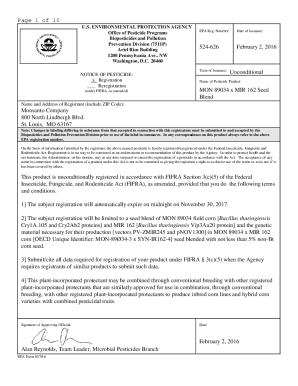 Fillable Online US EPA, Pesticide Product Label, MON 89034 X MIR162 ...
