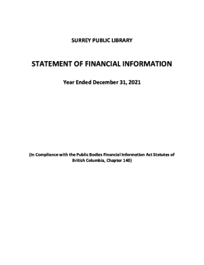 Fillable Online Statement of Financial Information. Statement of ...