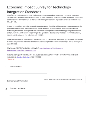 Fillable Online opi mt Technology Integration Economic Impact Survey ...