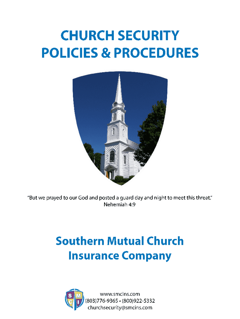 Fillable Online Church Security: Policies and Procedures for an ...