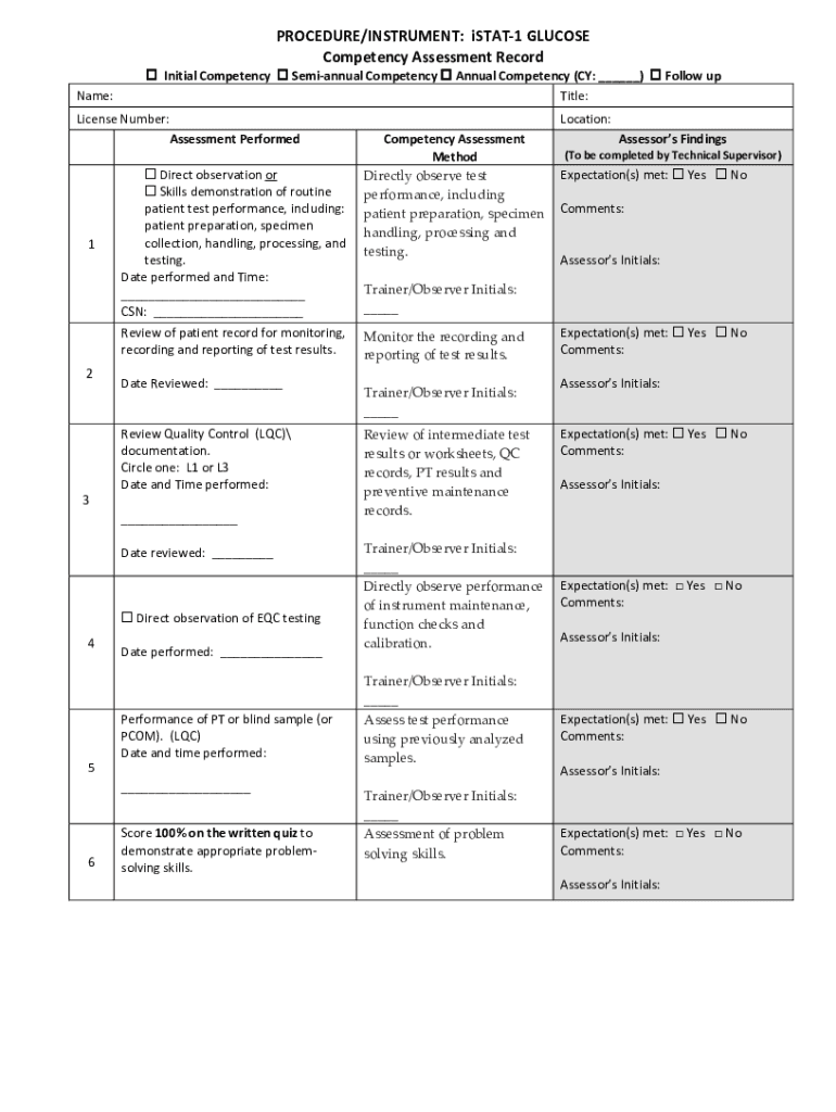 Fillable Online Istat training checklist: Fill out & sign online ...