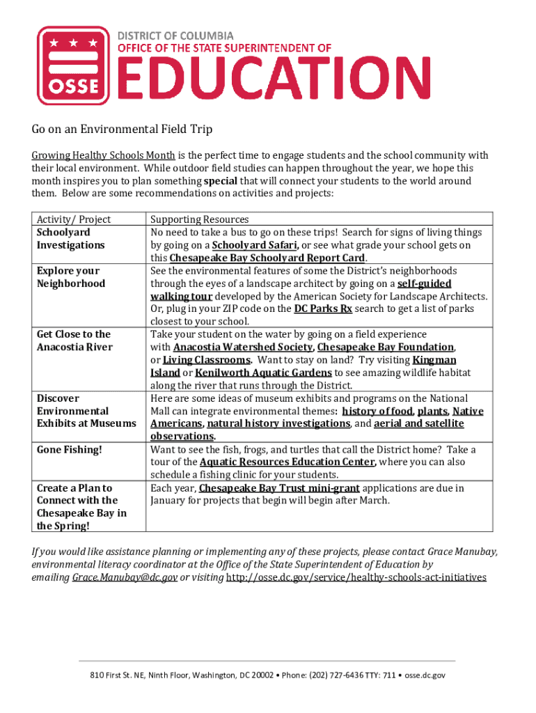 Fillable Online osse dc Whole School, Whole Community, Whole Child ...