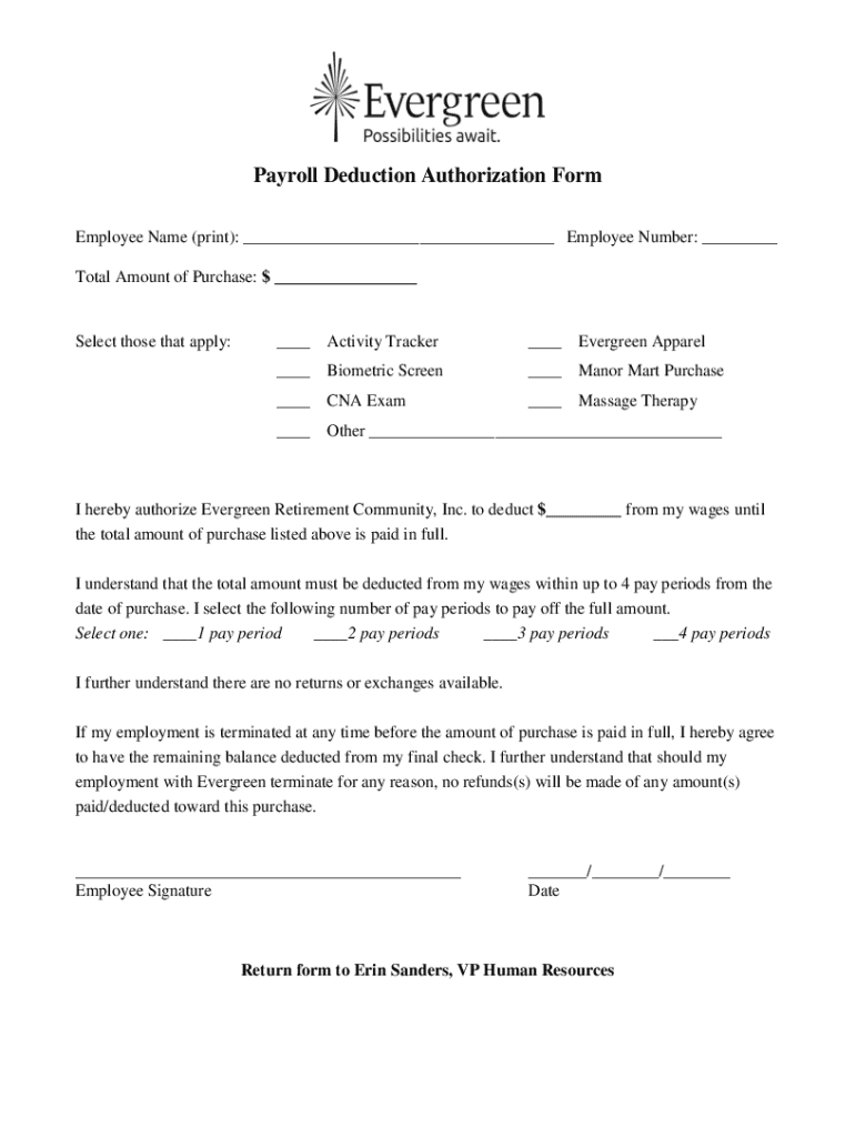 Fillable Online RF-02 Employee Authorization for Payroll Deductions Fax Email Print - pdfFiller