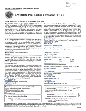 Fillable Online Instructions for FR Y-6 - Annual Report of Holding ...