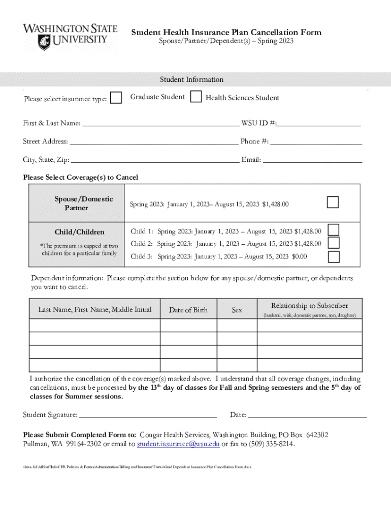 Fillable Online Health Sciences Student Fax Email Print - pdfFiller