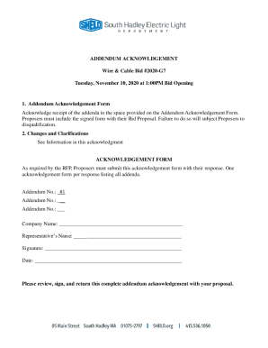 Fillable Online 6) Attachment F - Addendum Acknowledgement Form - Tab ...