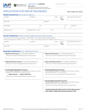 Fillable Online Claims FormsGroup insurance planiA Financial Group Fax ...