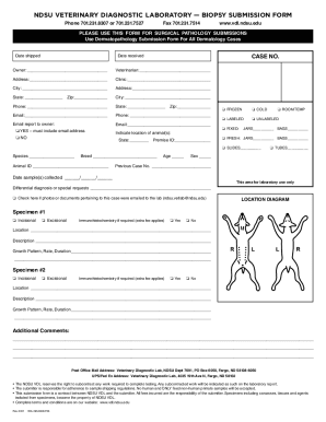 Fillable Online BIOPSY SUBMISSION FORM Fax Email Print - pdfFiller