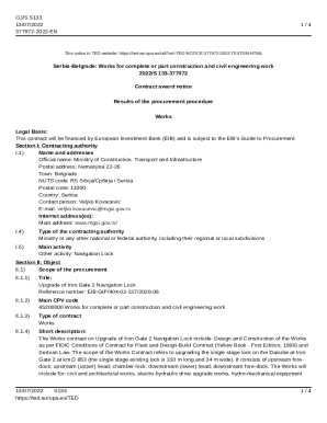 Fillable Online TED EU - European Union Fax Email Print - pdfFiller