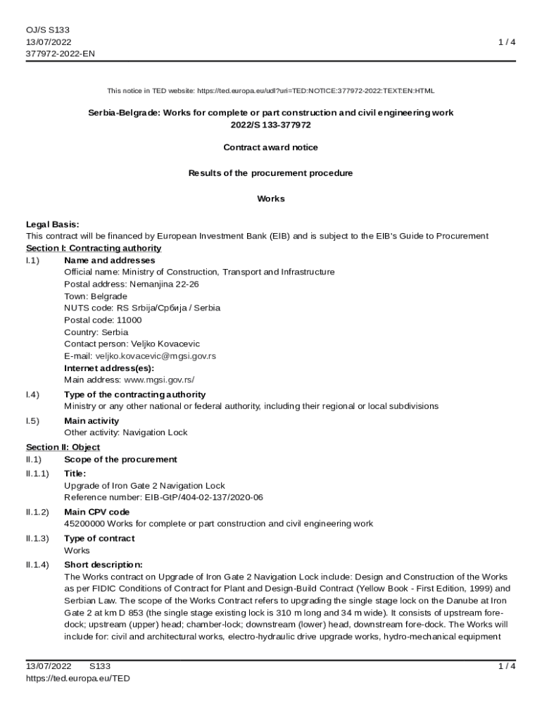 Fillable Online TED EU - European Union Fax Email Print - pdfFiller
