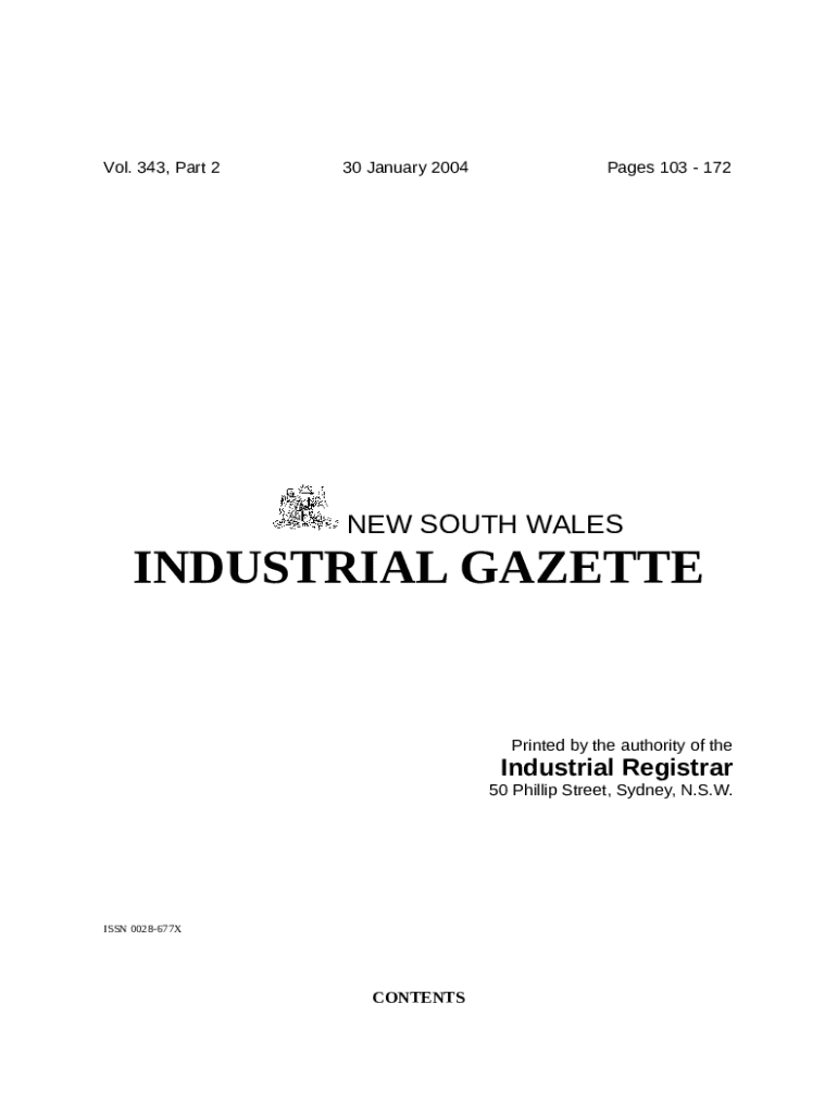 INDUSTRIAL GAZETTE Doc Template | pdfFiller