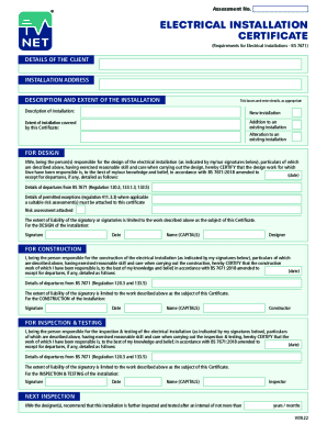 Fillable Online How to Complete an Electrical Installation Certificate ...