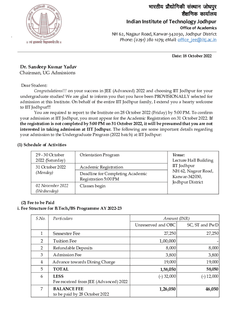Fillable Online Sr Library Information Assistant at IIT, Jodhpur - LIS ...