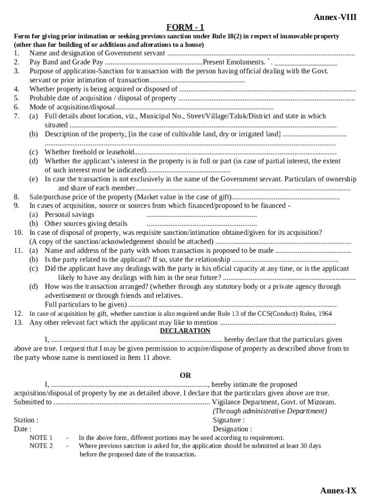 Intimation s. - Vigilance Department - vigilance mizoram gov Doc ...