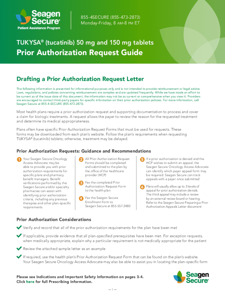 Fillable Online TUKYSA (tucatinib) Tablets Prior Authorization Process ...