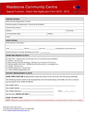 Fillable Online Online Form - Contract of Hire - City Venues - City of ...