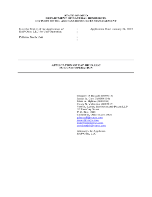 Fillable Online EAP Ohio, LLC for Unit Operation Fax Email Print ...