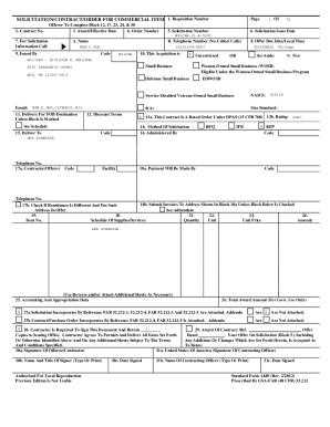 Fillable Online SOLICITATION/CONTRACT/ORDER FOR ... - GSA Advantage Fax ...