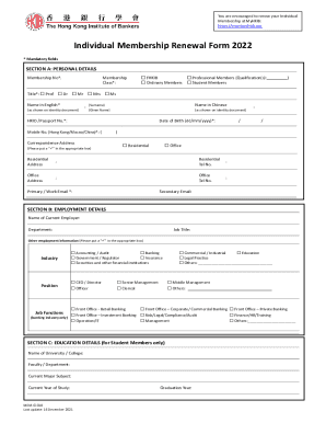 Fillable Online New Individual Membership Structure Frequency Ask ...