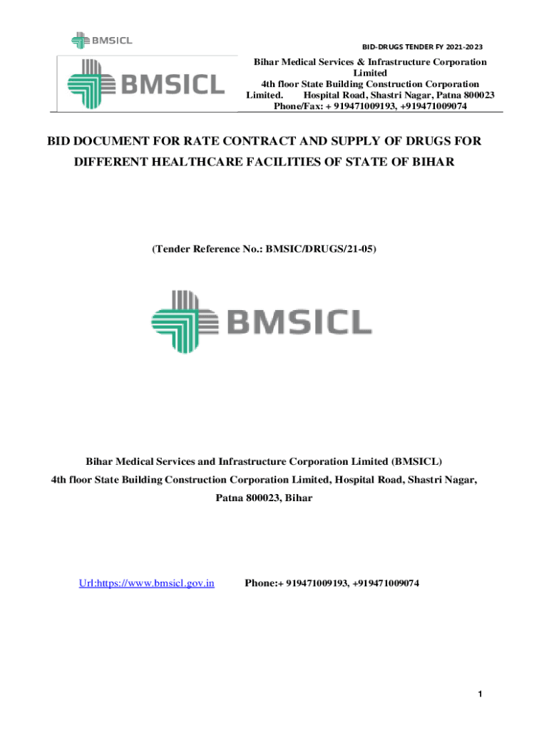 Fillable Online bmsicl gov : BMSIC/DRUGS/21-05) Fax Email Print - pdfFiller