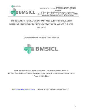 Fillable Online bmsicl gov 4th floor State Building Construction ...