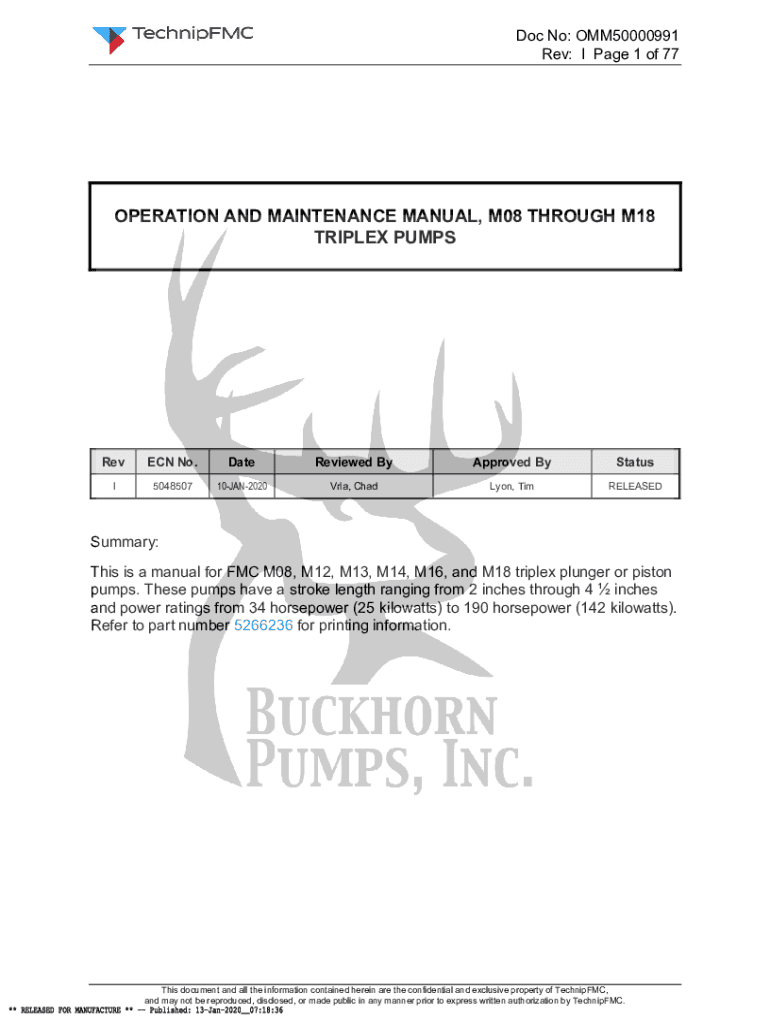 Fillable Online FMC BEAN SERVICE MANUAL M08 - M18 PUMPS - REV I.pdf Fax ...