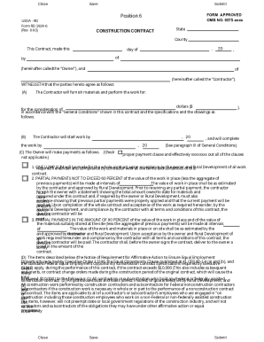 Fillable Online Form 1924 6 Construction Contract Fax Email Print - pdfFiller
