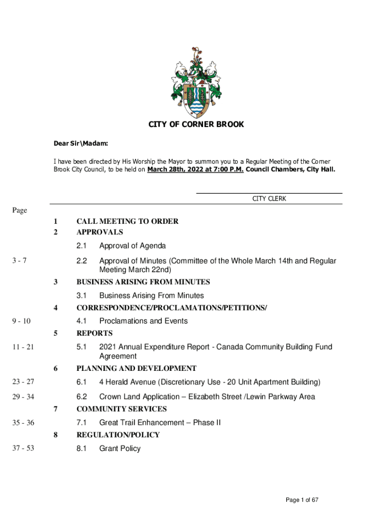 Fillable Online Signs of trouble: Corner Brook residents say they'll ...