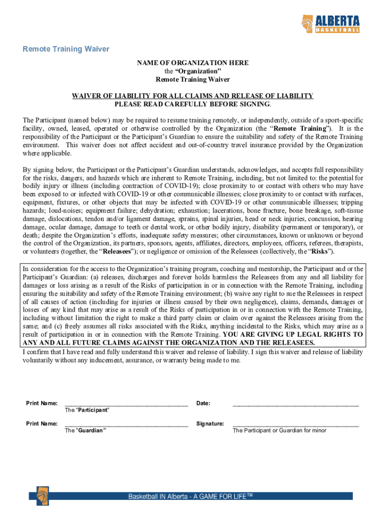 Fillable Online Online Waiver Software & Digital Release of Liability ...