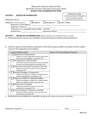 Fillable Online Request for Accommodation Form Fax Email Print - pdfFiller