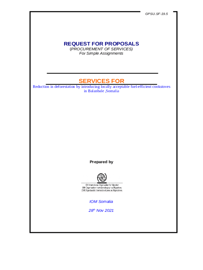 UNDP - 25004 - Request for Proposal (RFP) to De Doc Template | pdfFiller