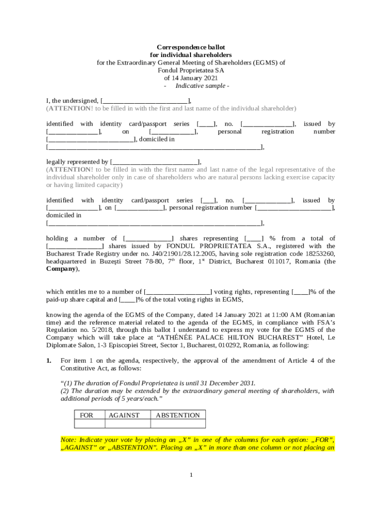 CIRCULAR TO SHAREHOLDERS CORPORATE ... - Fab- Doc Template | pdfFiller