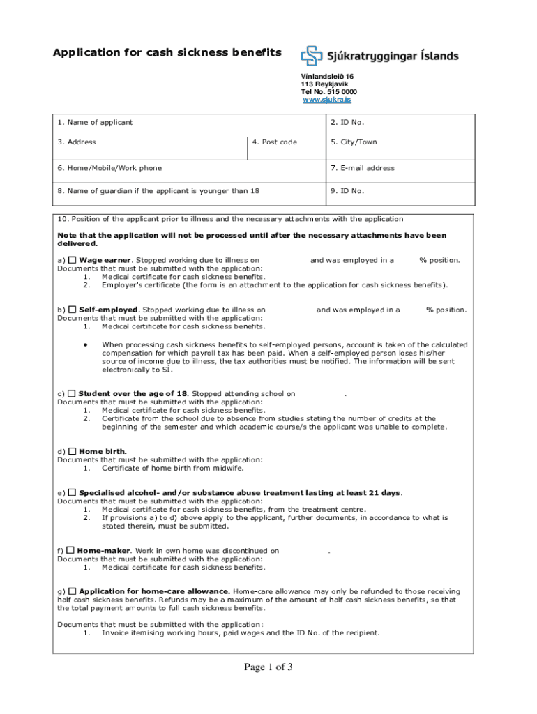 Fillable Online What disability and sickness benefits can I claim ...