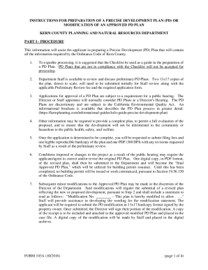 Fillable Online Form 103A - PD Plan Instructions. Applications and ...