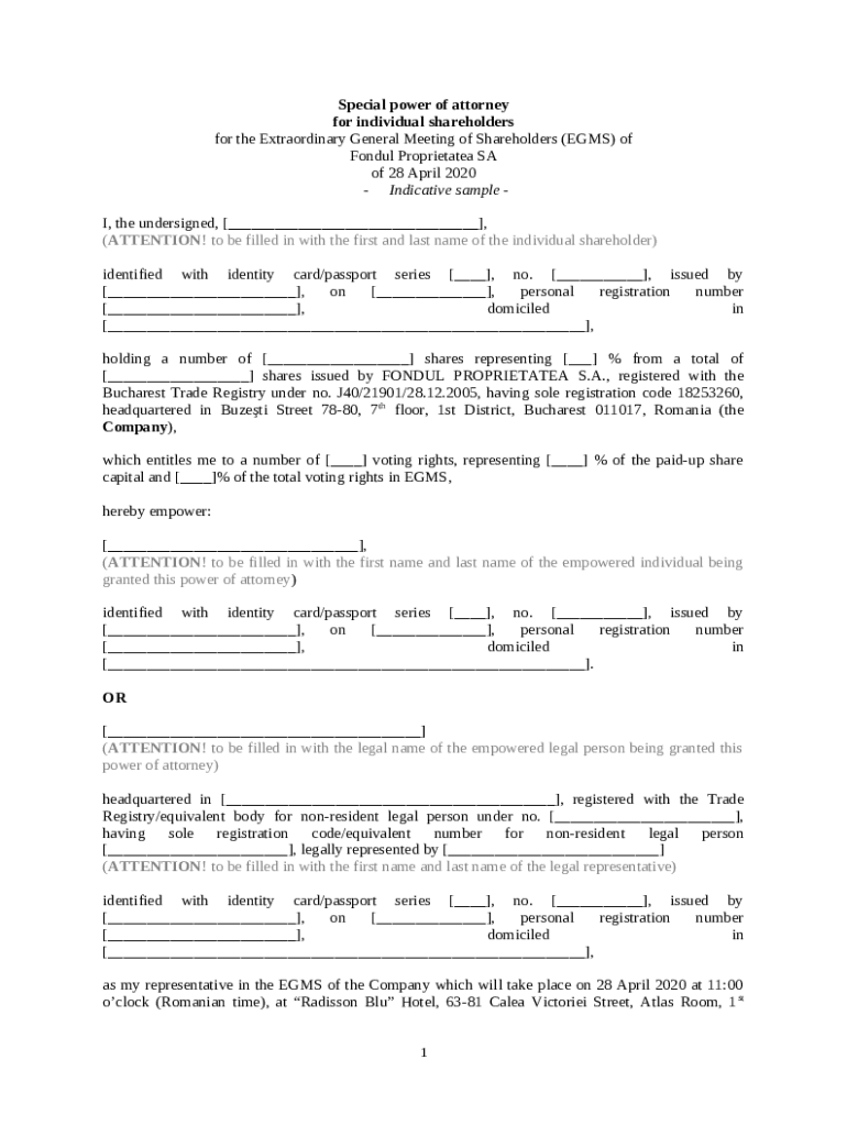 Agenda and explanatory notes of the EGM1.pdf Doc Template | pdfFiller