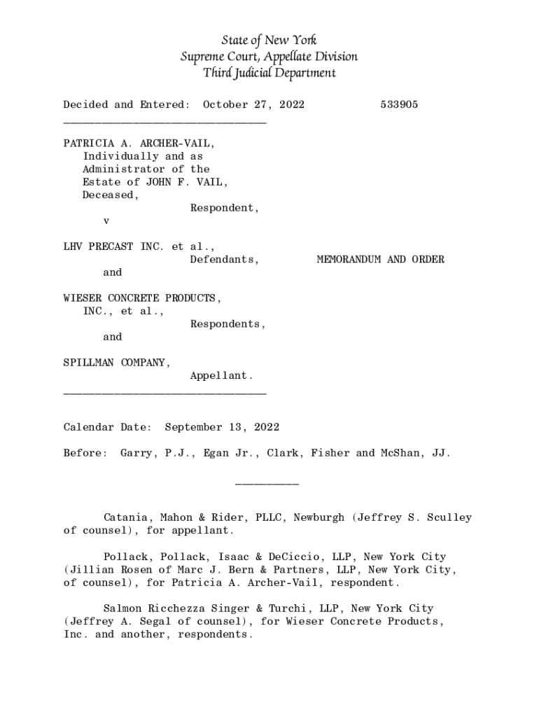 Fillable Online decisions courts state ny 533905 - State of New York Supreme Court, Appellate ...