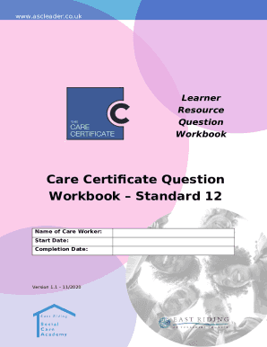 Care Certificate Standard 1 Answers: Understand Your Role Doc Template ...
