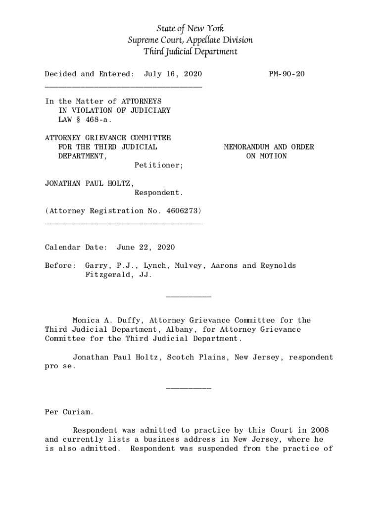 Fillable Online decisions courts state ny PM-90-20 Fax Email Print - pdfFiller