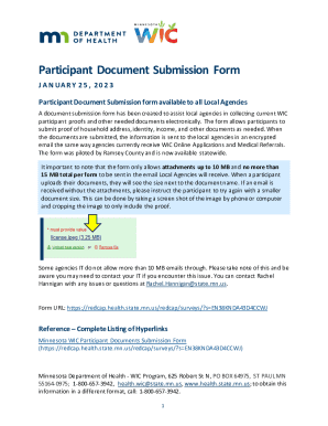 Fillable Online Participant Document Submission Form. Participant Document Submission Form Fax ...