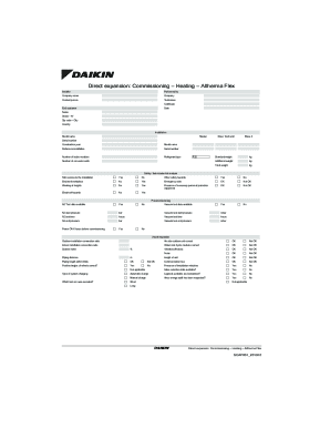 Fillable Online Commissioning checklist Sky air Fax Email Print - pdfFiller