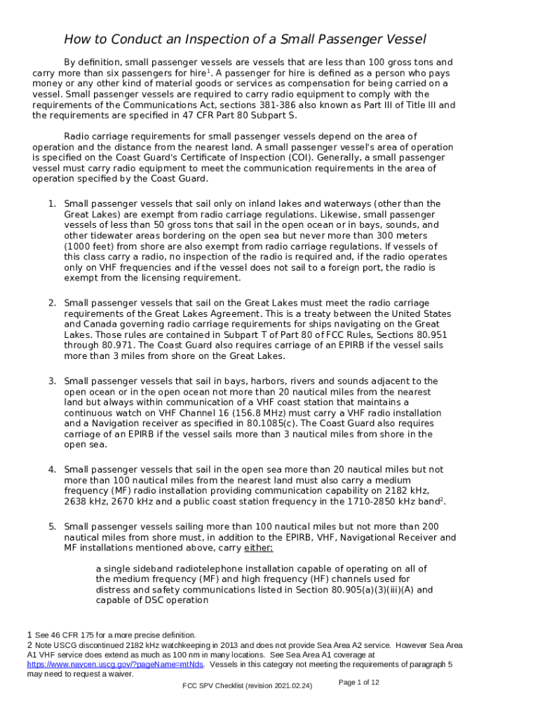 46 CFR Part 2 -- Vessel Inspections - eCFR Doc Template | pdfFiller