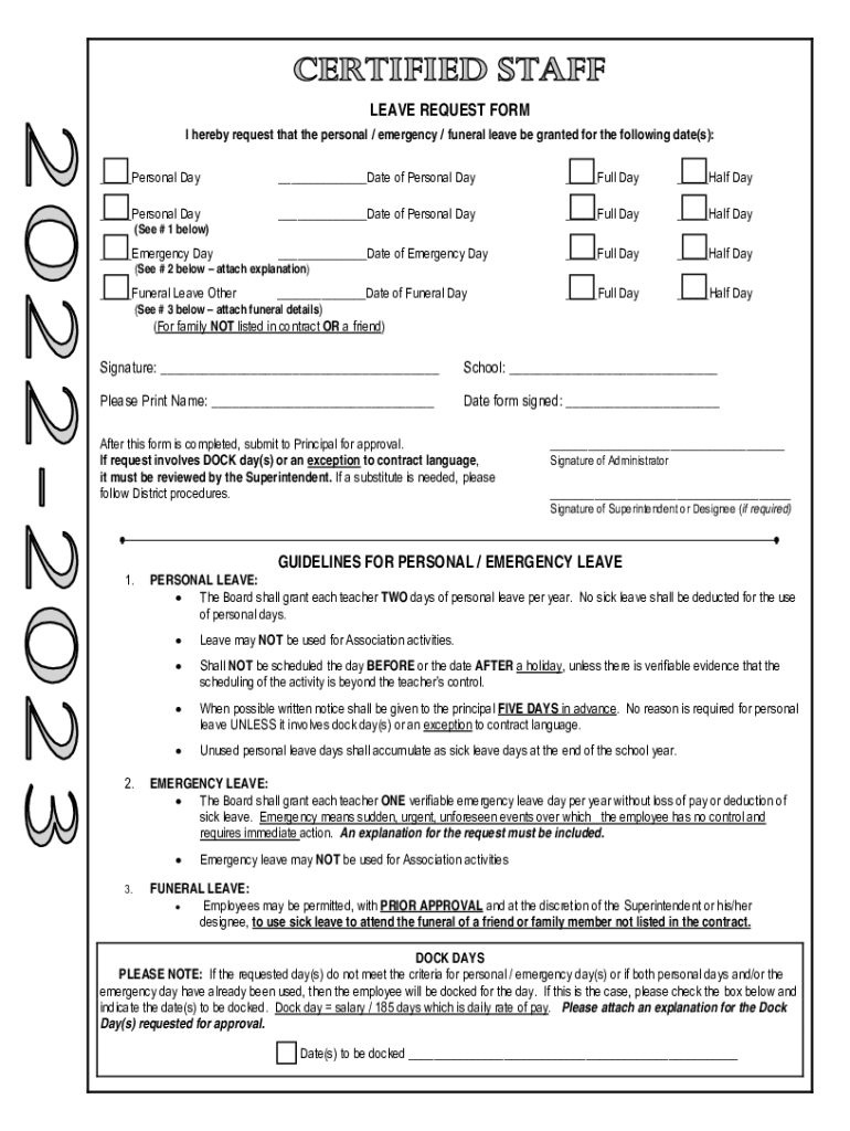 Fillable Online LEAVE FORM - Fayette County Public Schools Fax Email ...