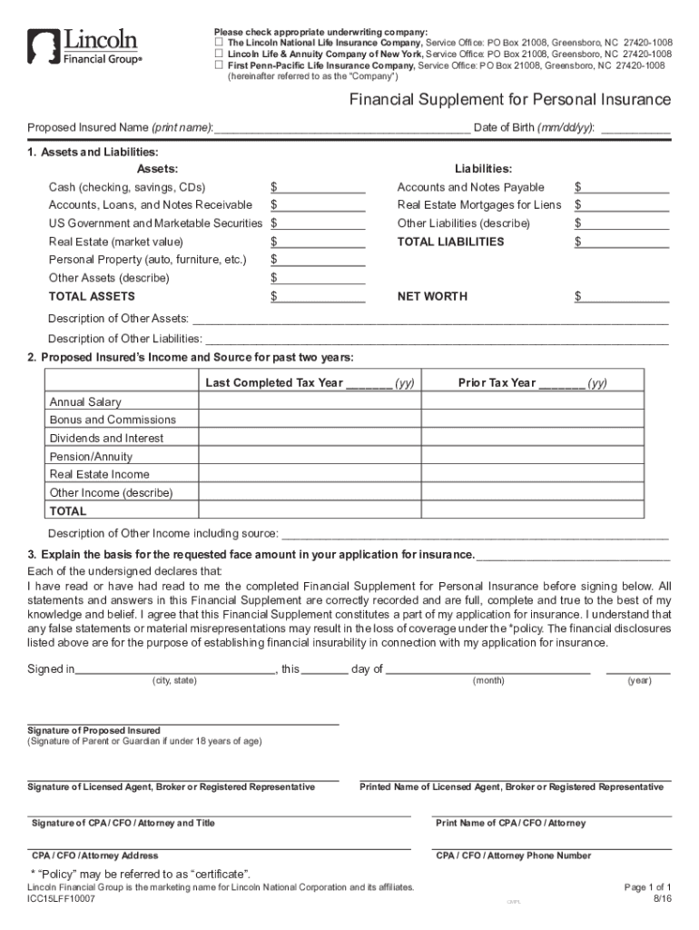 Fillable Online NOTICE REGARDING REPLACEMENT - Life Company Forms Fax ...